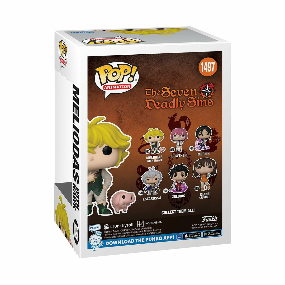 Funko POP! & Buddy: Seven Deadly Sins - Meliodas with Hawk Figure w/ P ...